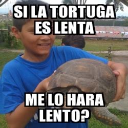 Meme Personalizado Si La Tortuga Es Lenta Me Lo Hara Lento 13845339