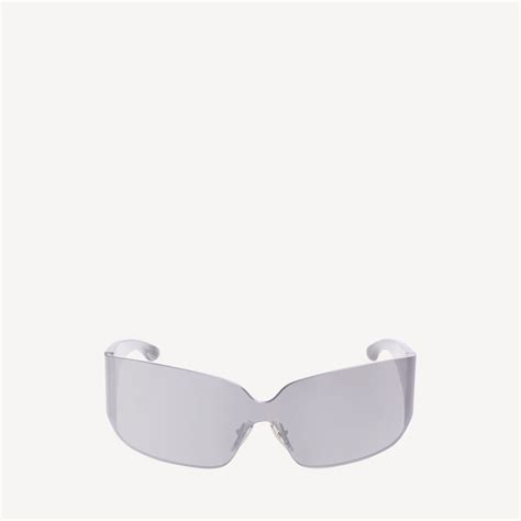 Mono Square Sunglasses In Silver Balenciaga Us
