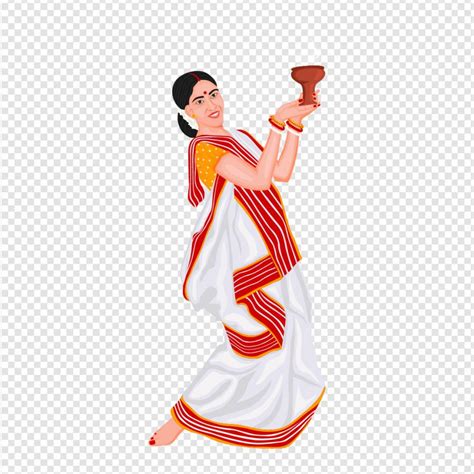 Posterit Dhunuchi Dance In Durga Puja Png