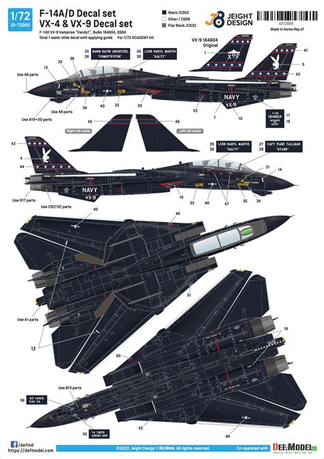 Buy F 14a D Vx 4 And Vx 9 Decal Set For 1 72 Academy Kit Online For6 90