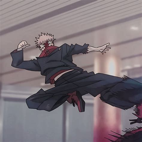 Yuji Itadori Jjk Yuji Pose Yuji Triple Kick  Yuji Itadori Reference