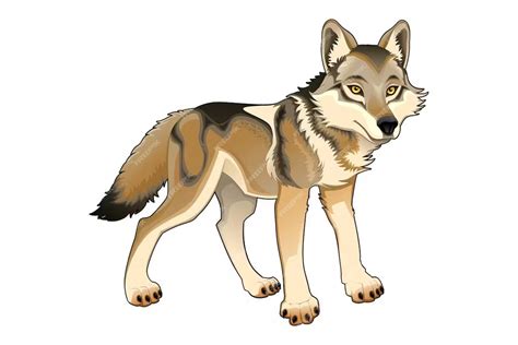 Premium Vector Wolf Vector Isolated Character
