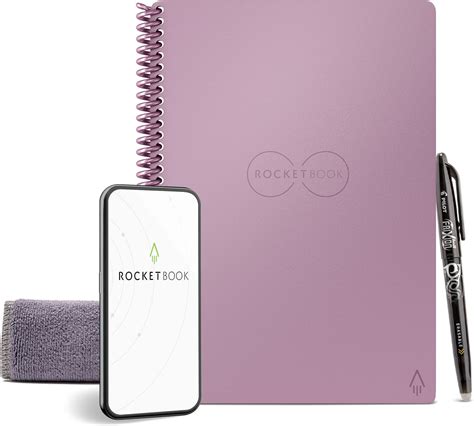 Rocketbook Core Reusable Spiral Notebook Executive Size 6x8 8 Pink Lined Pages