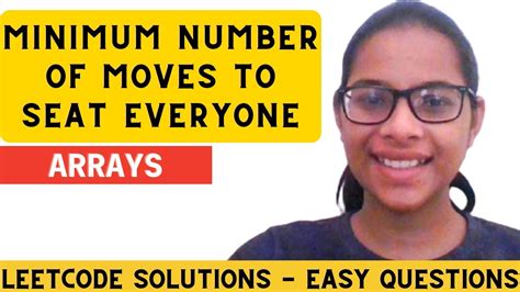 Minimum Number Of Moves To Seat Everyone Leetcode Dsa Solutions Lecture 19 Youtube