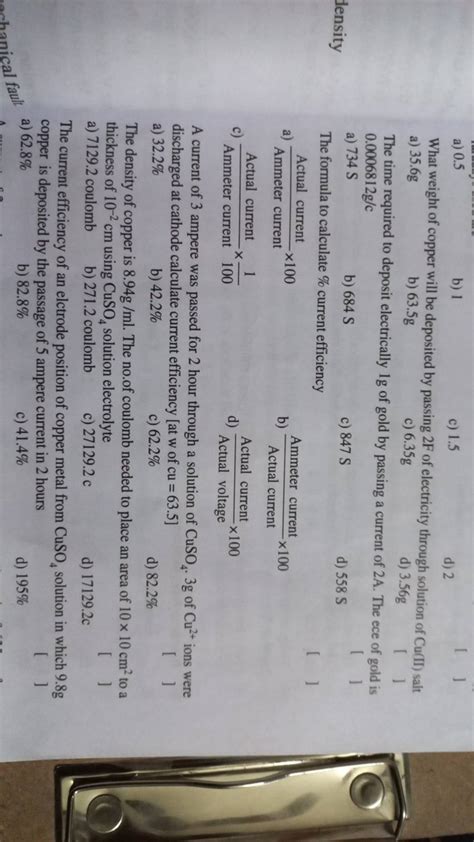 The Formula To Calculate Current Efficiency Filo