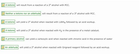 Solved Will Result From A Reaction Of A 2° ﻿alcohol With
