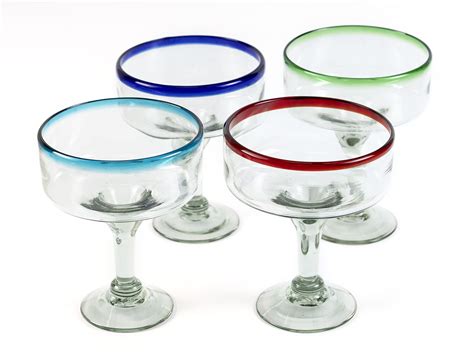 핸드메이드 Con Amor 16 온스 핸드 블로운 멕시코 마가리타 잔