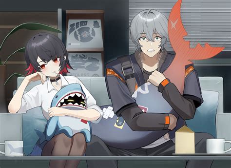 Ellen Joe Wise Ellen Joe And Sharkboo Zenless Zone Zero Drawn By