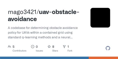 GitHub Mago Uav Obstacle Avoidance A Codebase For Determining Obstacle Avoidance Policy
