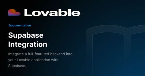 Supabase Integration Lovable Documentation