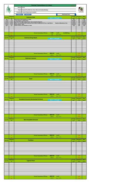 03 Dm Bldg U Value Calculation V01 Pdf Building Materials