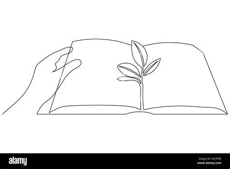 Ecology Sustainable Continuous One Line Art And Out Line Vector Icon