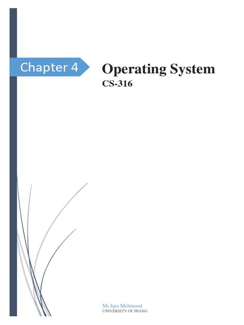 Operating System Chapter 4 Pdf Scheduling Computing Process