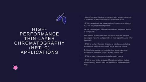 Hptlc High Performance Thin Layer Chromatography Pptx