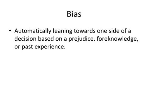 PPT Bias PowerPoint Presentation Free Download ID 5945460
