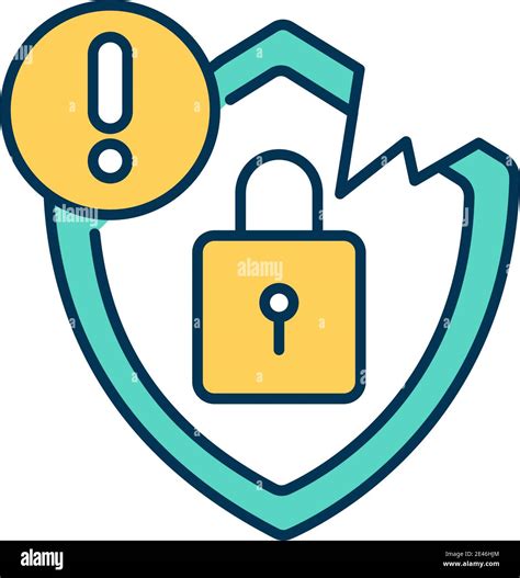 Security Breach Rgb Color Icon Stock Vector Image And Art Alamy