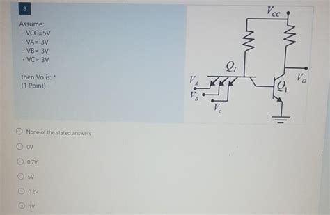Solved 8 V Cc LM Assume VCC 5V VA 3V VB 3V VC Chegg Com