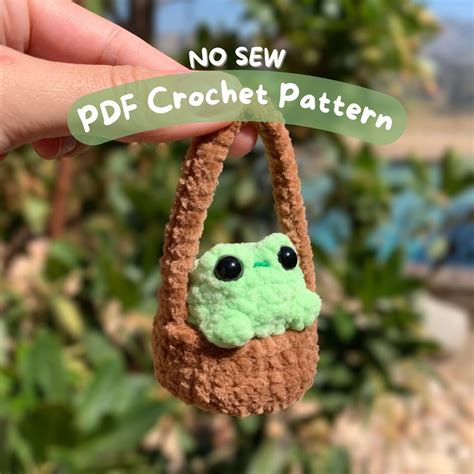 No Sew Crochet Frog In A Basket 2 In 1 Pdf Pattern Car Hanger Chunky Frog Pattern Artofit