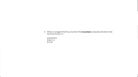 Solved 4 Write A C Program That Has A Function That