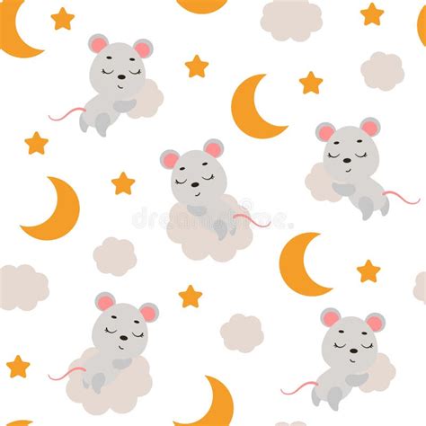 Cute Little Mouse Cloud Stock Illustrations 296 Cute Little Mouse