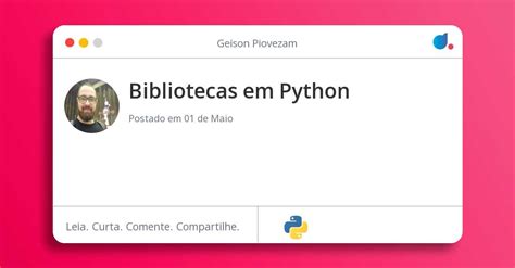 Bibliotecas Em Python