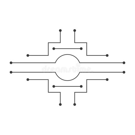 Vector Of Circuit Technology Logo Template Illustration Stock Vector