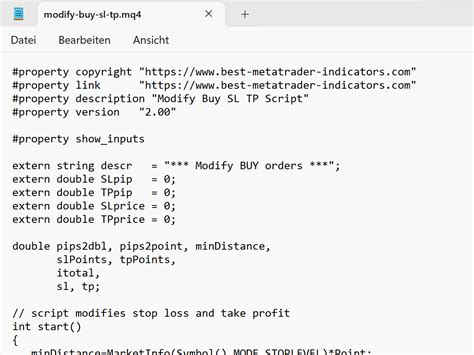 Modify Stop Loss Or Take Profit Custom Script ⋆ Top Mt4 Indicators