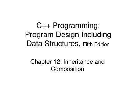 Ppt C Programming Program Design Including Data Structures Fifth