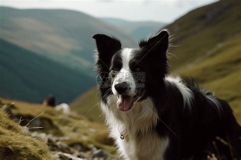 边境牧羊犬欣赏风景高清图片下载 正版图片600074320 摄图网