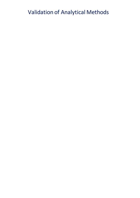 Analytical Validation Docx