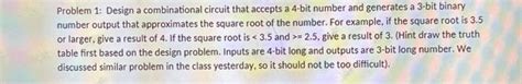 Solved Problem 1 Design A Combinational Circuit That