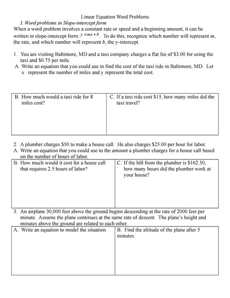 Section 85 Word Problems Linear Equation Word Problems I Word