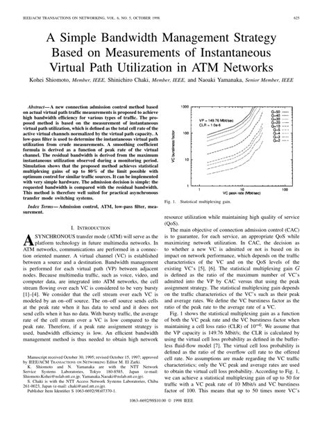 Pdf A Simple Bandwidth Management Strategy Based On Measurements Of