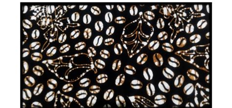 Coffee Seeds Motif Applied On Batik Cloth Source Motif Batik Kopi
