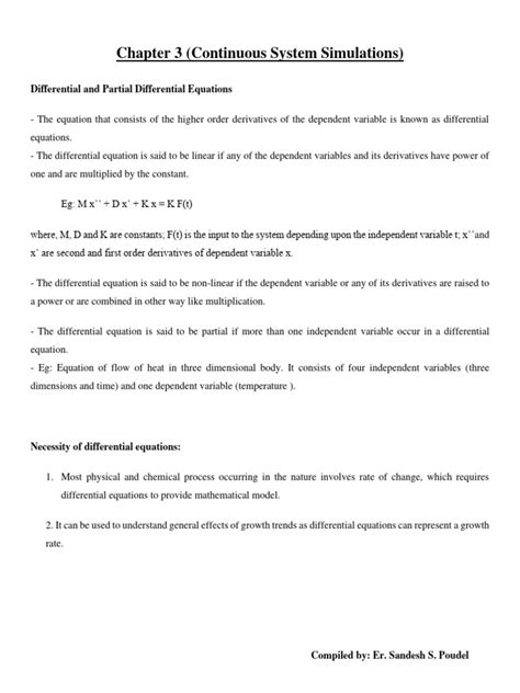 Sm 3 Continuous System Simulations Download Free Pdf Equations Amplifier