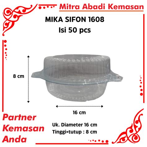 Jual Mika Bolu Bulat 16 Isi 50 Pcs Mika Sifon Ukuran 16 Mika Mmp Sifon 1608 Mika Plastik