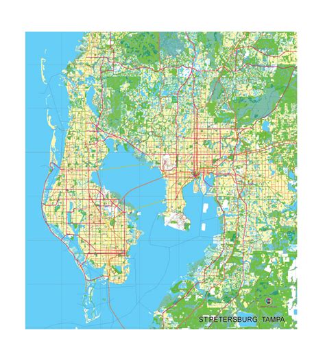 Street Map Of Tampa Florida Free Printable Maps