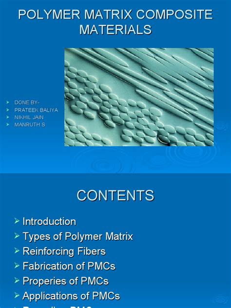 Polymer Matrix Composite Materials Pdf Polymer Chemistry Composite Material
