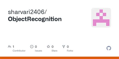 GitHub Sharvari ObjectRecognition