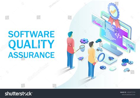 Software Quality Assurance Isometric Illustration Software Stock