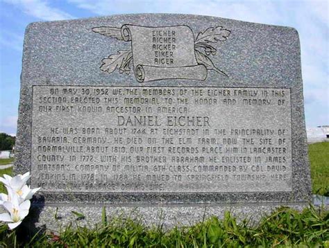 Daniel Eicher 1744 1810 Find A Grave Memorial