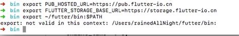 Export Not Valid In This Context Usersrainedallnightfutterbin · Issue 18705 · Flutter