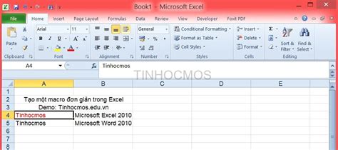 Sử Dụng Macro Trong Excel