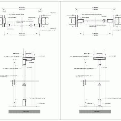 커튼월 상세도 Library Magnicad Cad Block Free Download