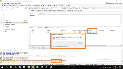 Column Default Value Of Uuidshort For Bigint 20 Says Incorrect Integer Value