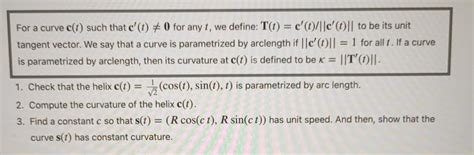 solved for a curve c t such that c′ t 0 for any t we