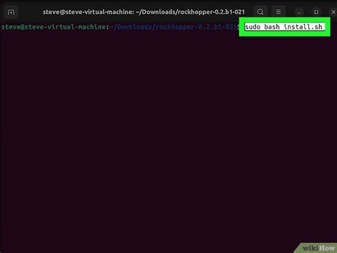 how to execute install sh files in linux using terminal