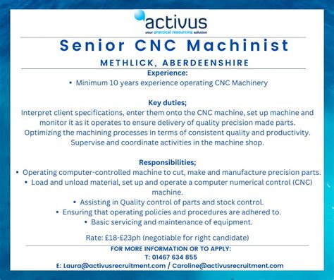 Activus Recruitment Ltd On Linkedin Aberdeenshirejobs Cnc Cncmachinist