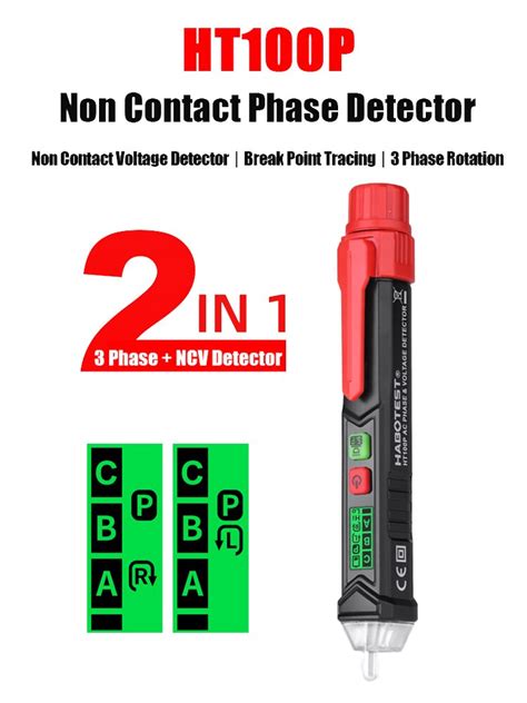 Non Contact AC Voltage Phase Detector Frequency Tester Circuit Breaker Finder Detect Pen With