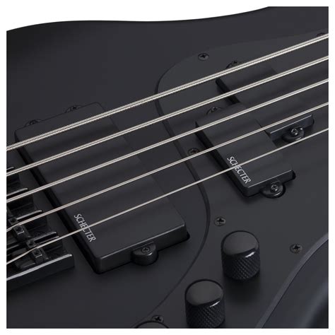 Schecter Stiletto Stealth 5 Bass Guitar Satin Black At Gear4music